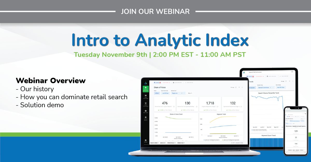 Ecommerce Analytics for Brand Manufacturers - Analytic Index